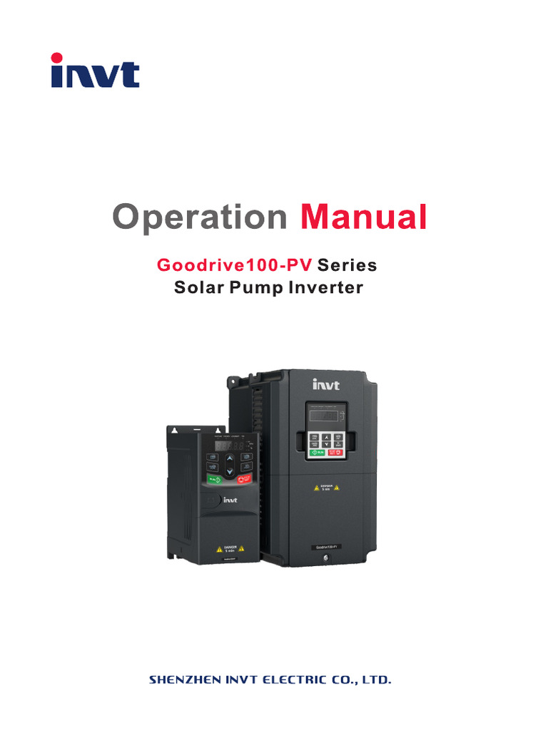 GD100-PV Series VFD Manual - V1.8 | PDF | Power Inverter | Power Supply