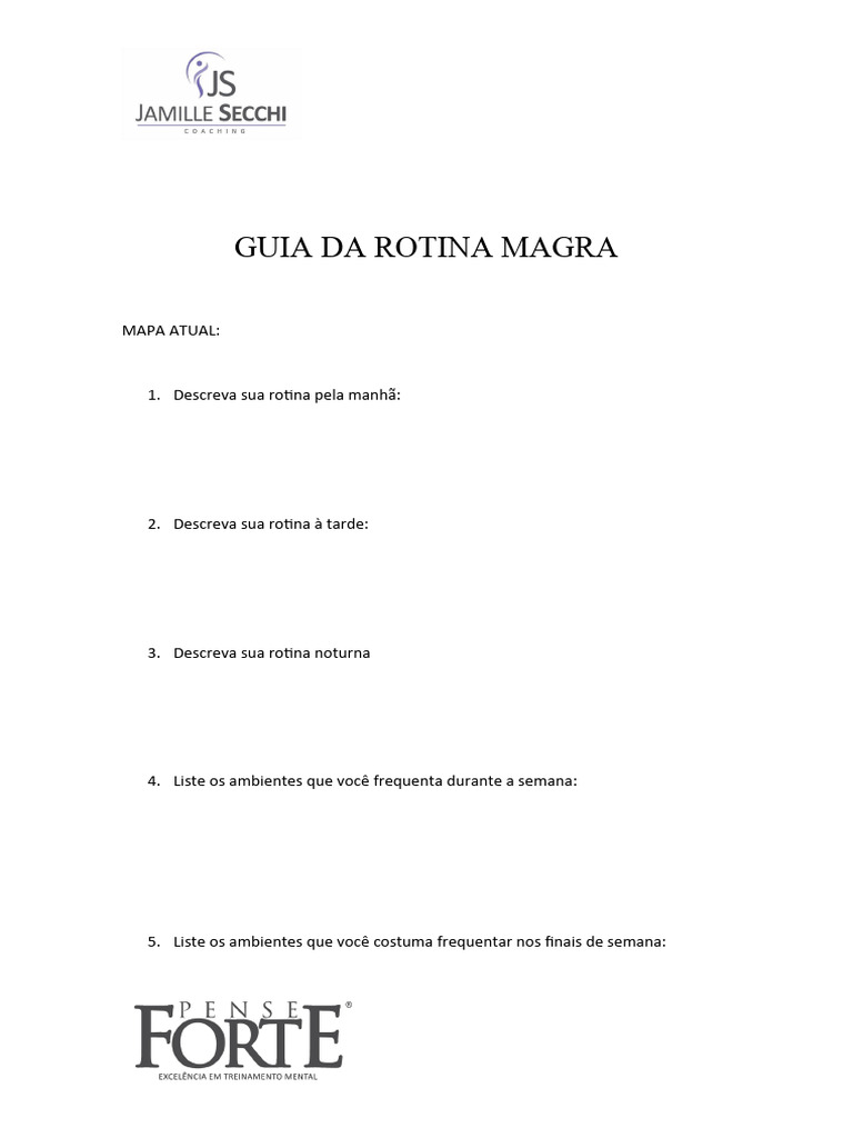 Guia Prático para Rotina Magra | PDF