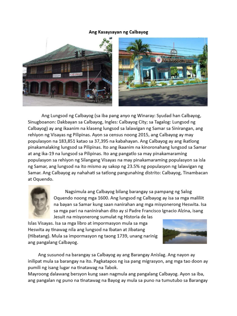 Sanaysany Ang Kasaysayan NG Calbayog | PDF