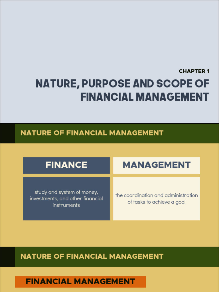 Nature and Scope of Financial Management | PDF | Investing | Equity ...