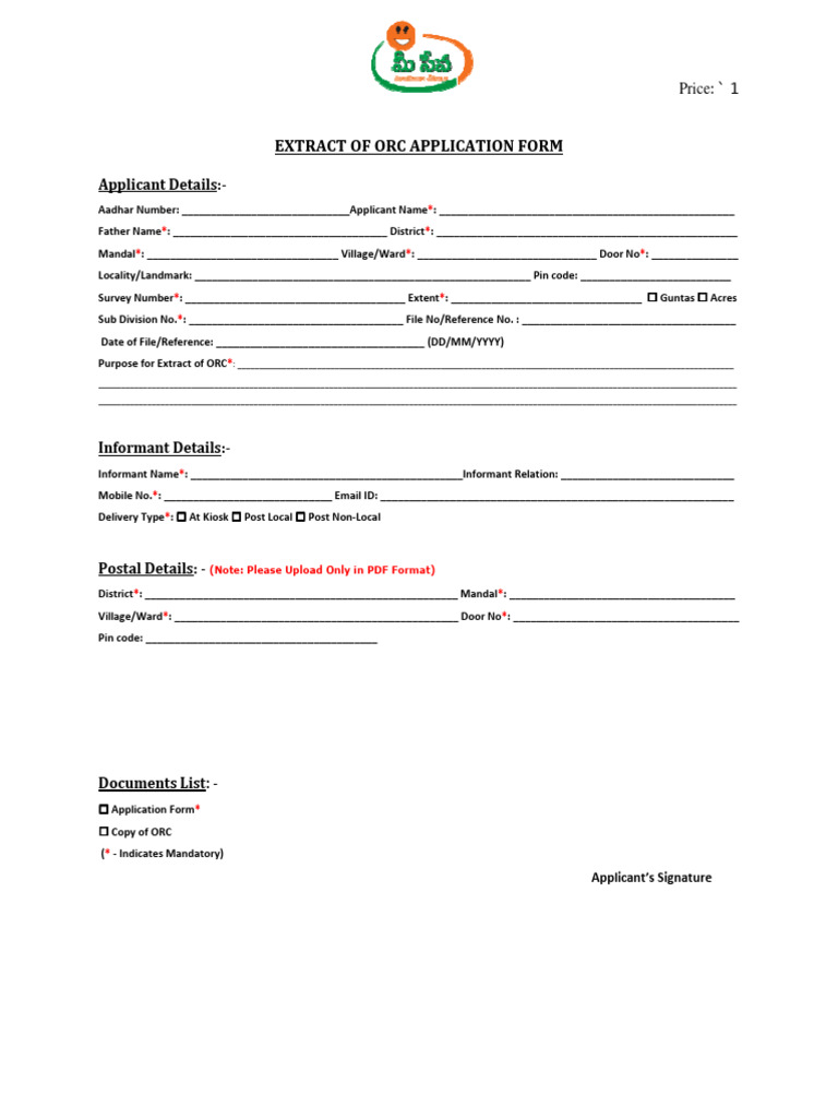24.extract of ORC Application Form | Download Free PDF | Computing ...