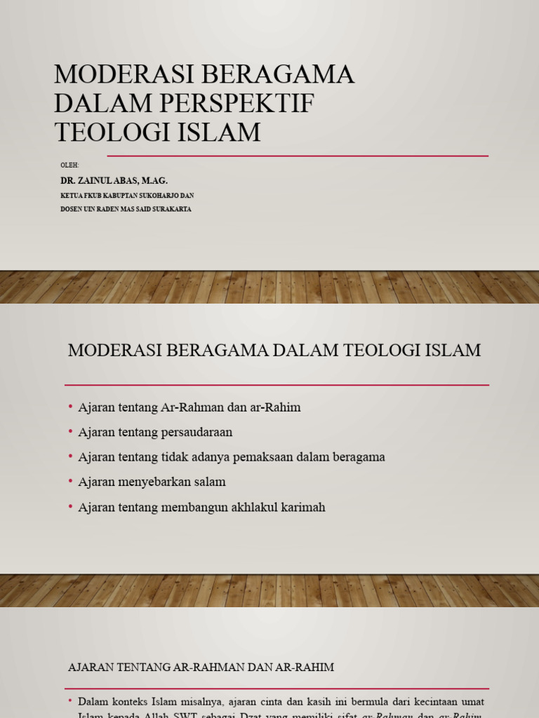 Moderasi Beragama dalam Teologi Islam | PDF | Agama & Spiritualitas