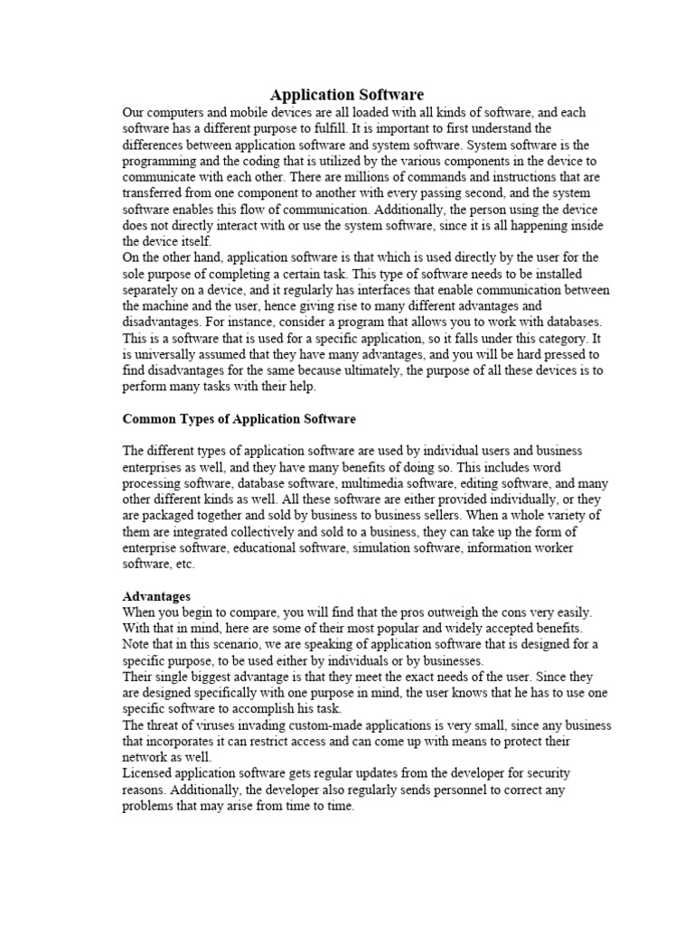 Computer Software Is Defined | PDF | Software | Application Software