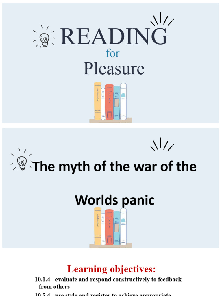 The World Panic Gr10 W3L3 | PDF | The War Of The Worlds