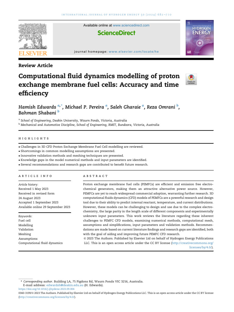 Computational Fluid Dynamics Modelling of Proton Exchange Membrane Fuel ... Computational Fluid Dynamics Modelling of Proton Exchange Membrane Fuel ...