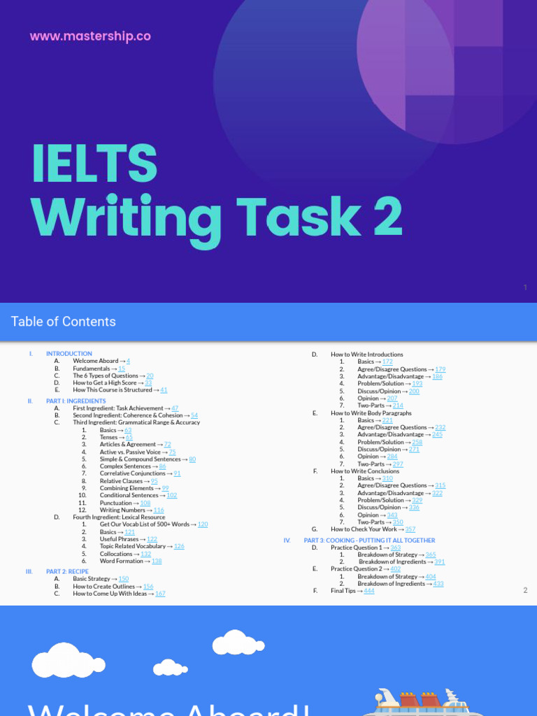 (IELTS Writing Task 2) The BOOK by Mastership | PDF