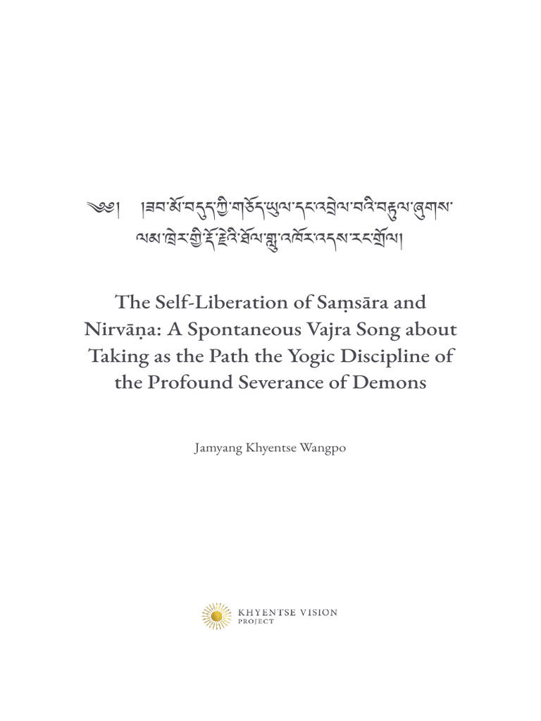 Self Liberation of Samsara and Nirvana | PDF | Indian Philosophy | Indian Religions