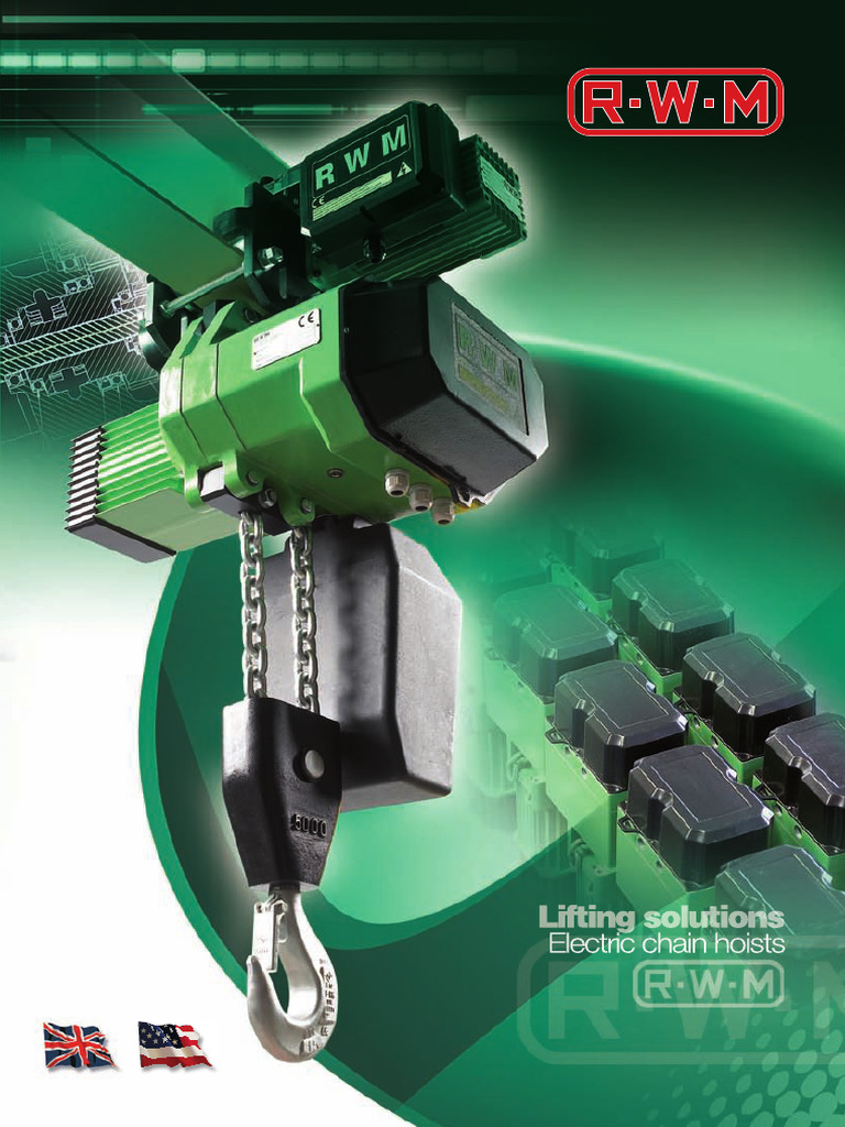 RWM Electric Chain Hoist Overview | PDF | Electric Motor | Transformer