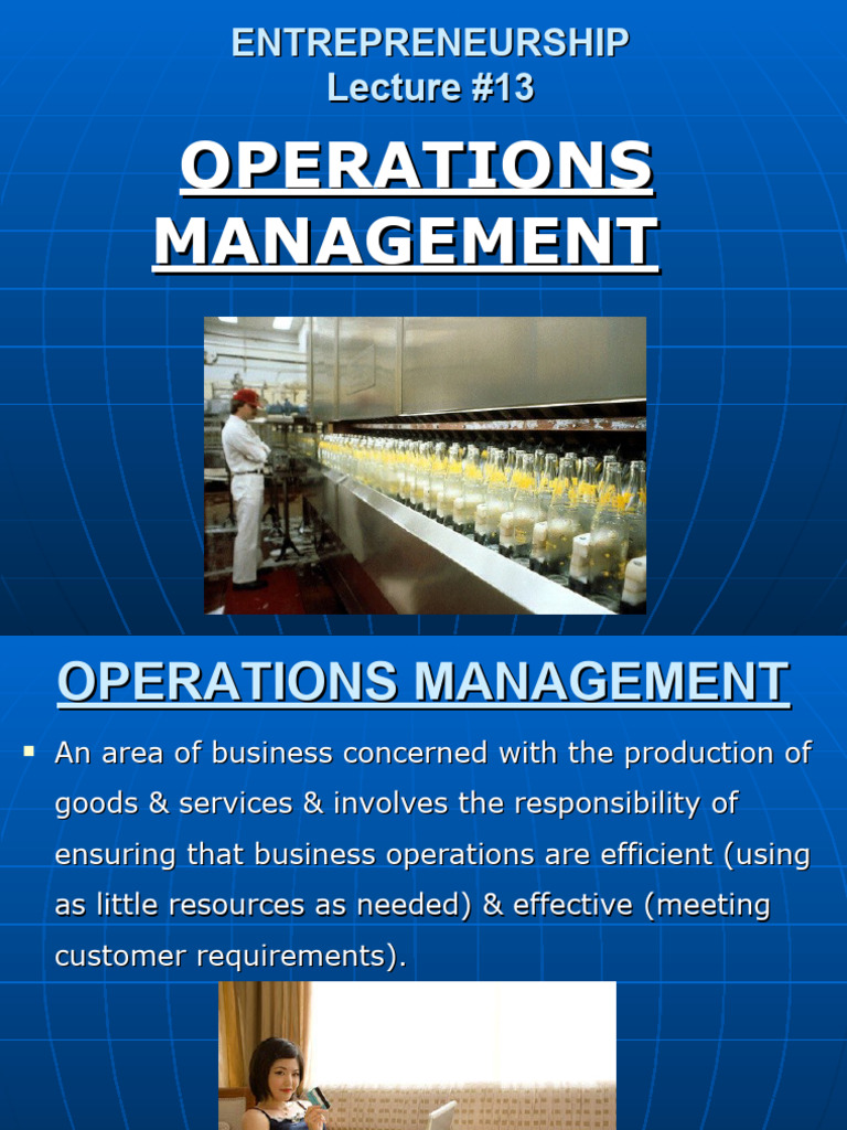 Operations Management Essentials | PDF | Operations Management | Inventory