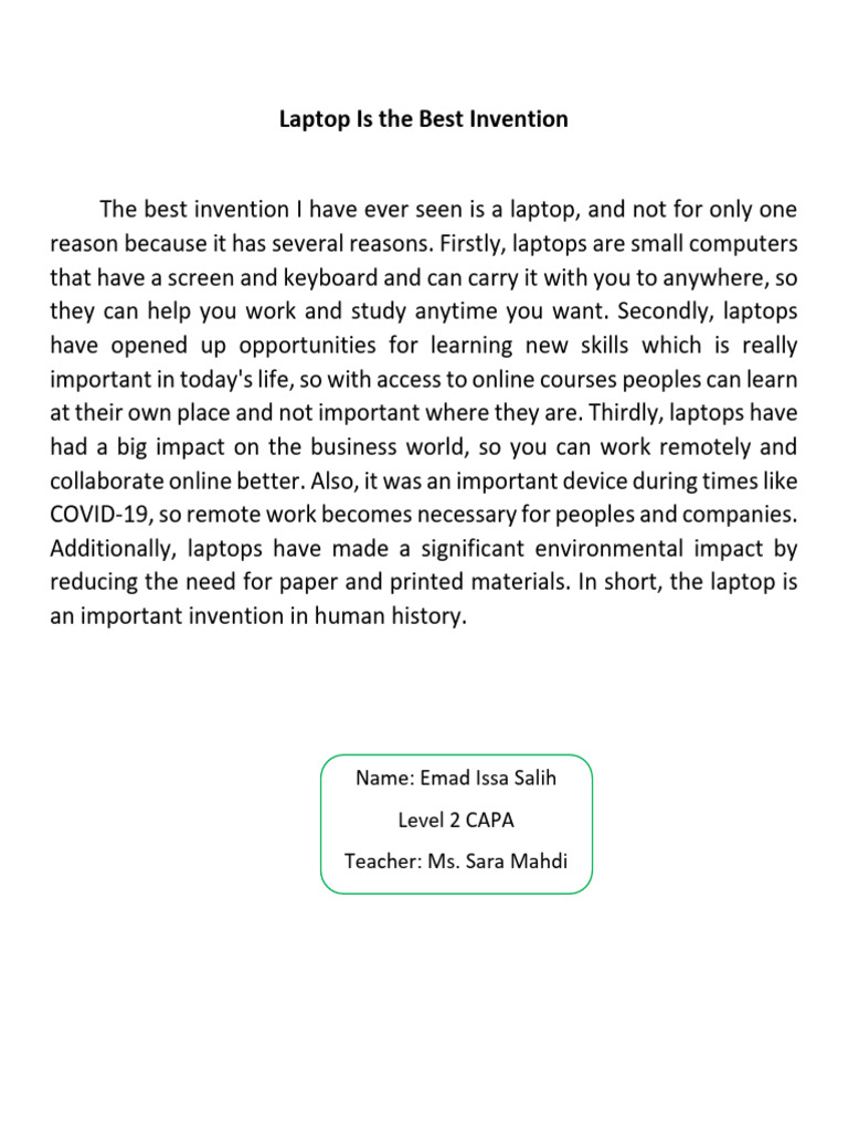 Final CAPA Paragraph | PDF | Computers