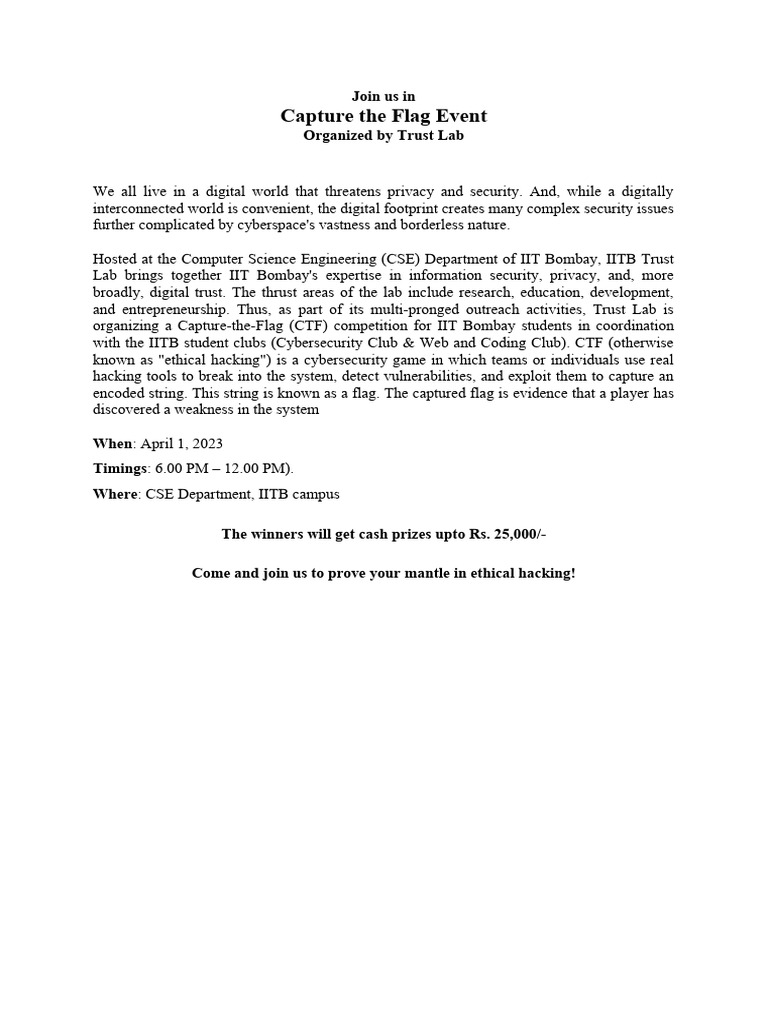 CTF ConceptNote NA | PDF