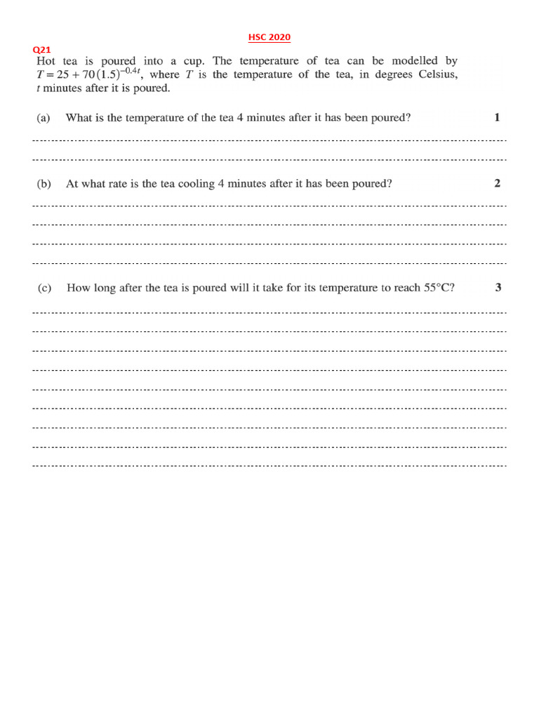 HSC and CSSA Exam Questions Overview | PDF