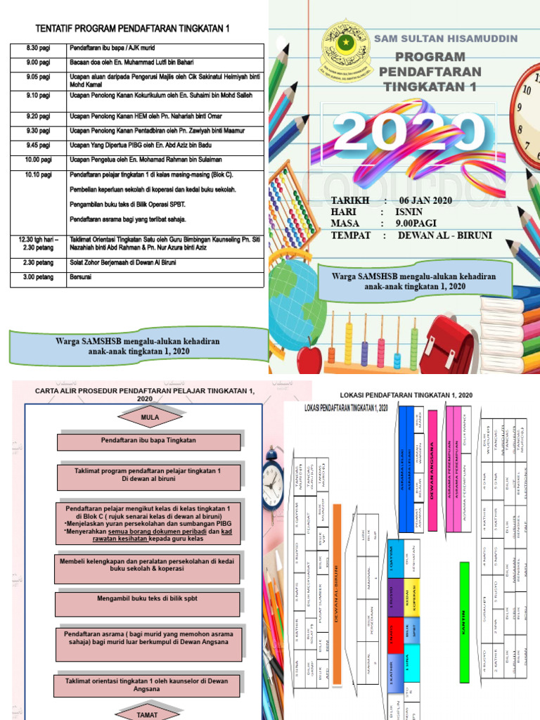 Buku Program Pendaftaran Tingkatan 1,2020 | PDF