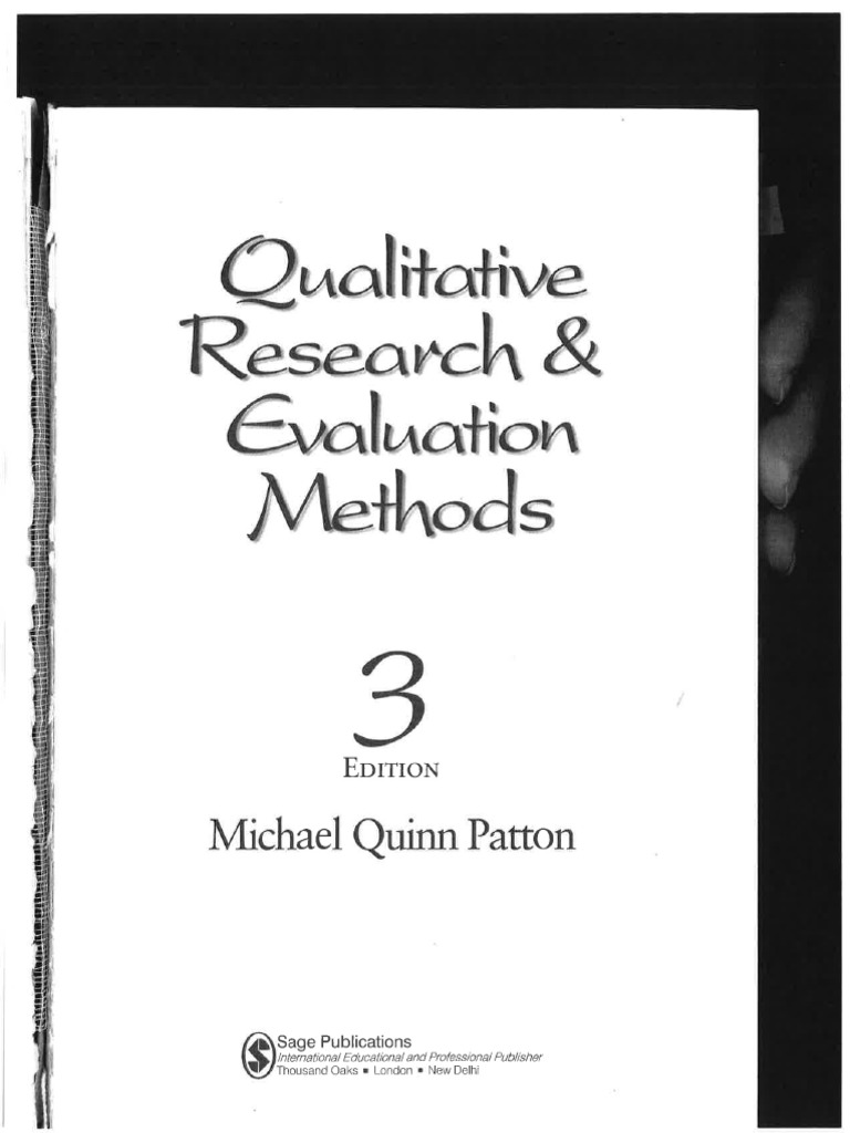 Patton, M. Q. (2002) - Qualitative Research & Evaluation Methods. Sage. | PDF