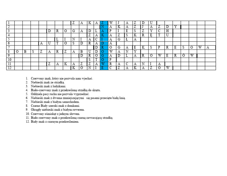 Krzyżówka Technika Klasa 5 | PDF