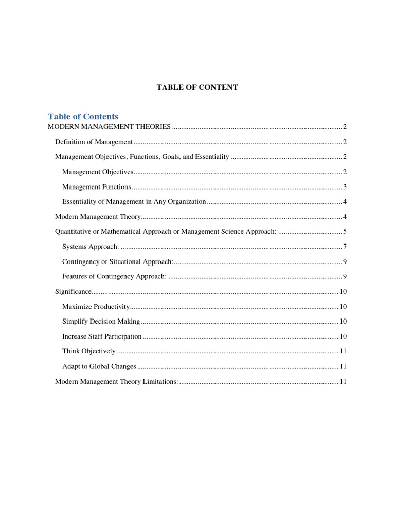 Modern Management Theory 201 | PDF | System | Goal
