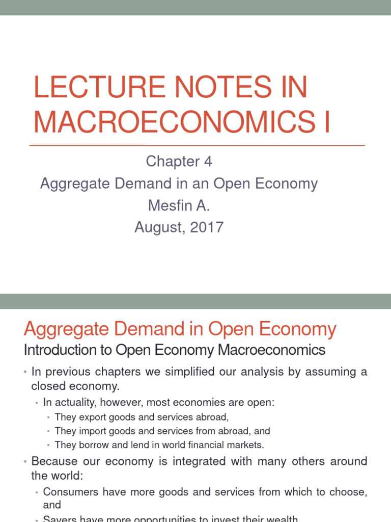 Aggregate Demand in Open Economies | PDF | Balance Of Trade | Output ...