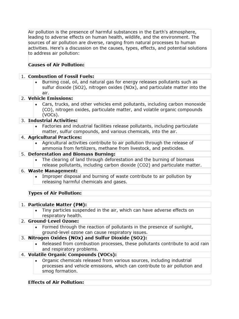 Air Pollution | PDF | Air Pollution | Combustion