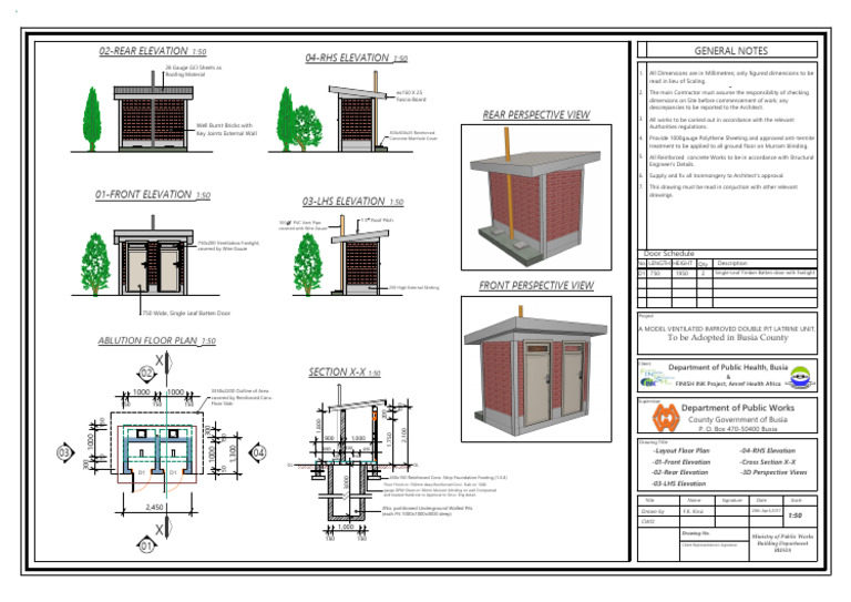 Improved Double Pit Latrine Design | PDF | Local Government Areas Of ...