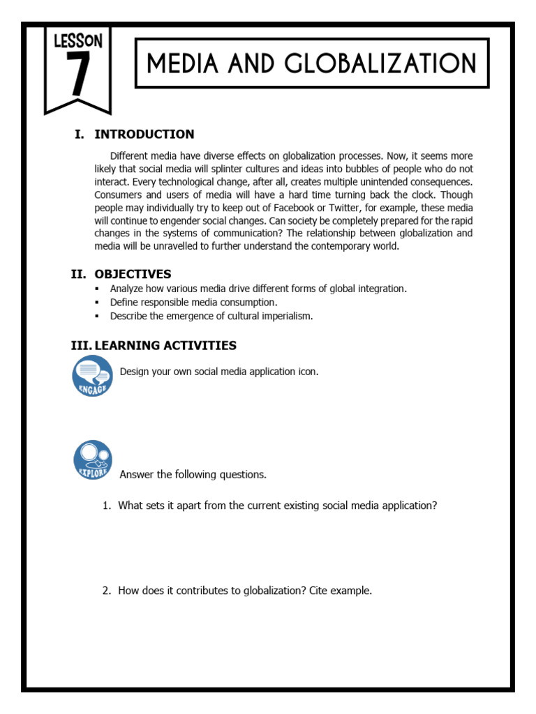 Media's Role in Globalization Dynamics | PDF | Mass Media | Social Media