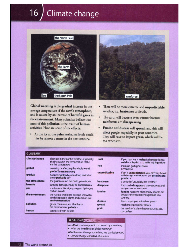 Climate Change Vocabulary | PDF