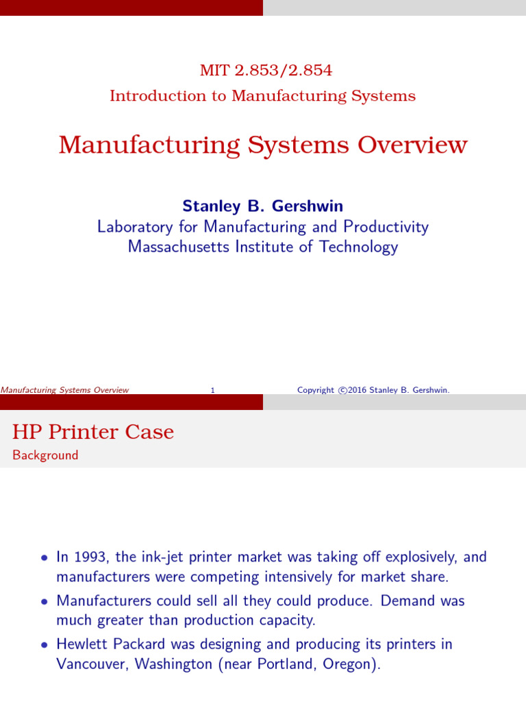 MIT2 854F16 Introduction | PDF | Inventory | Mathematical Model