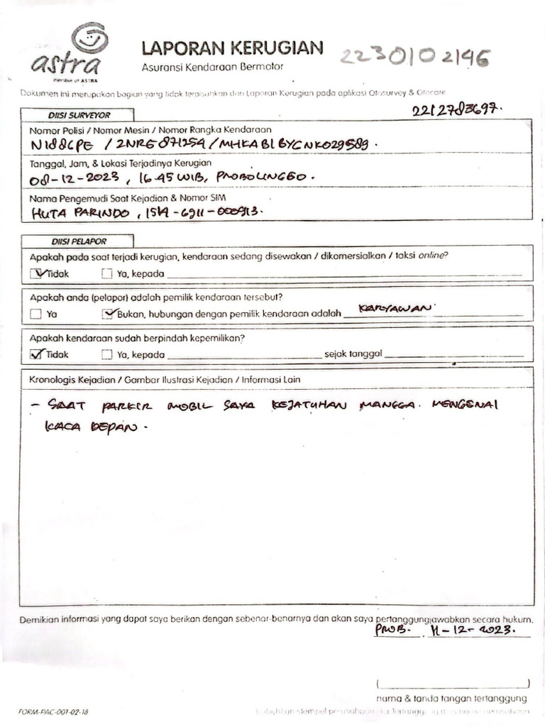 Form Klaim N1886PE | PDF