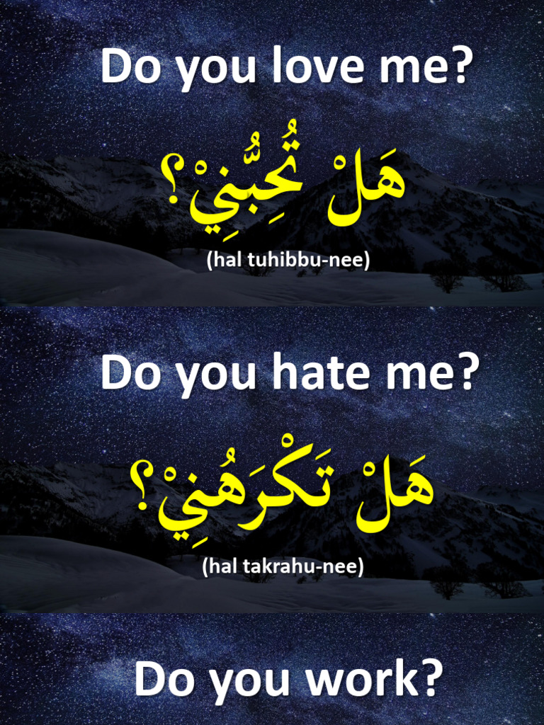 Essential Arabic Questions Guide | PDF | Language Arts & Discipline