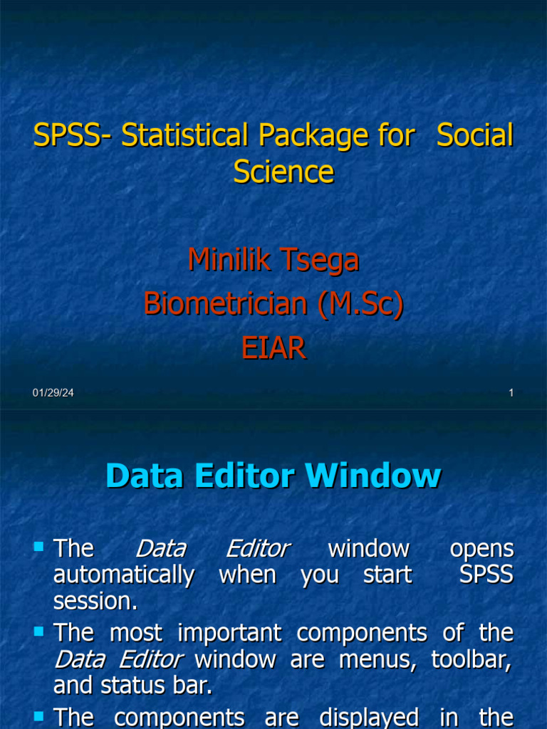 Working With Data Editor | PDF | Spss | Microsoft Excel