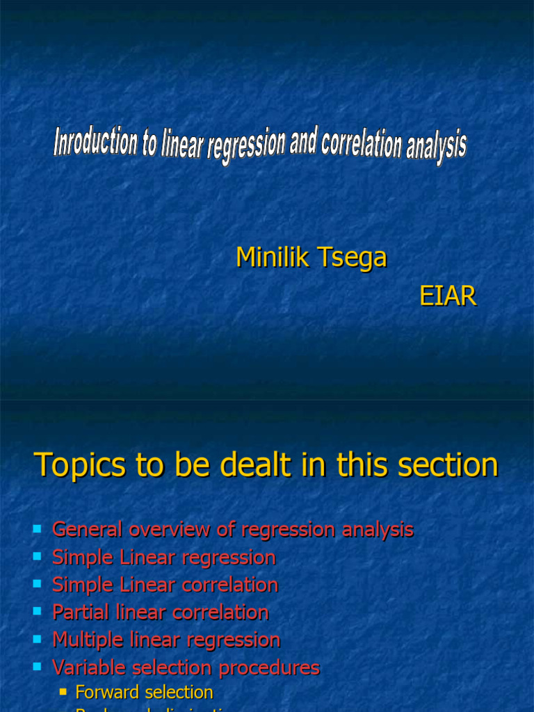 Regression And Analysis Pdf Regression Analysis Errors And Residuals