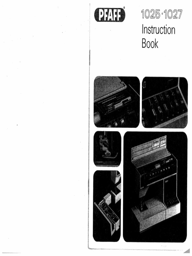 Pfaff Tipmatic 1027 User Manual | PDF | Sewing | Textile Arts