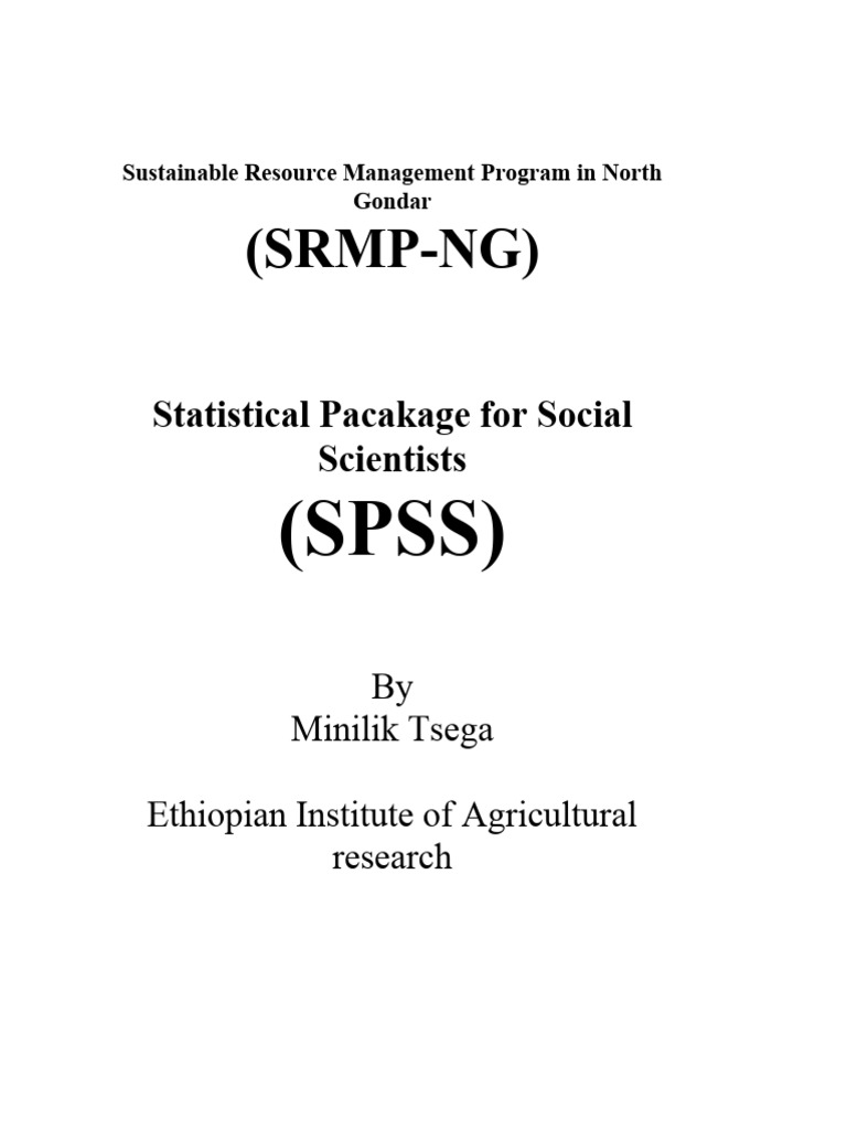 SPSS Training Manual EARO-01 | PDF | Spss | Statistics