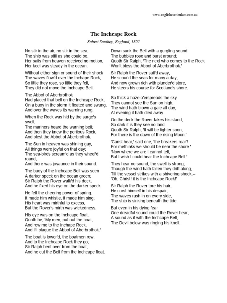 The Inchcape Rock | PDF | Classics