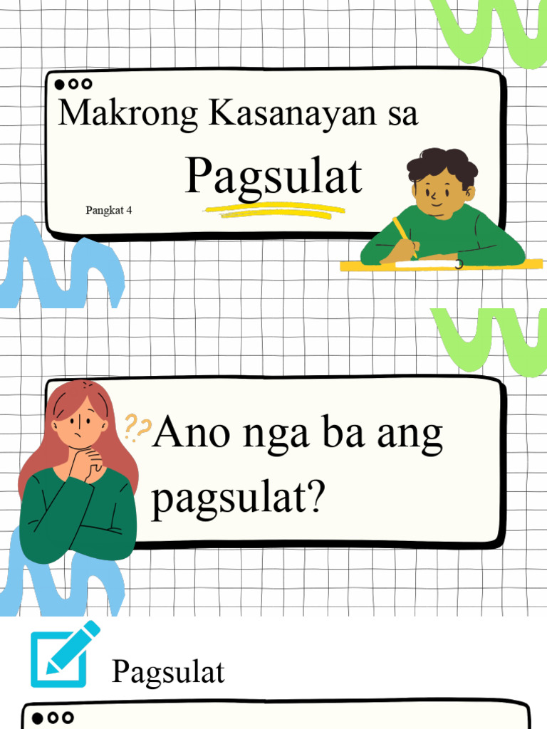 Makrong Kasanayan Sa Pagsulat Pangkat 4 | PDF