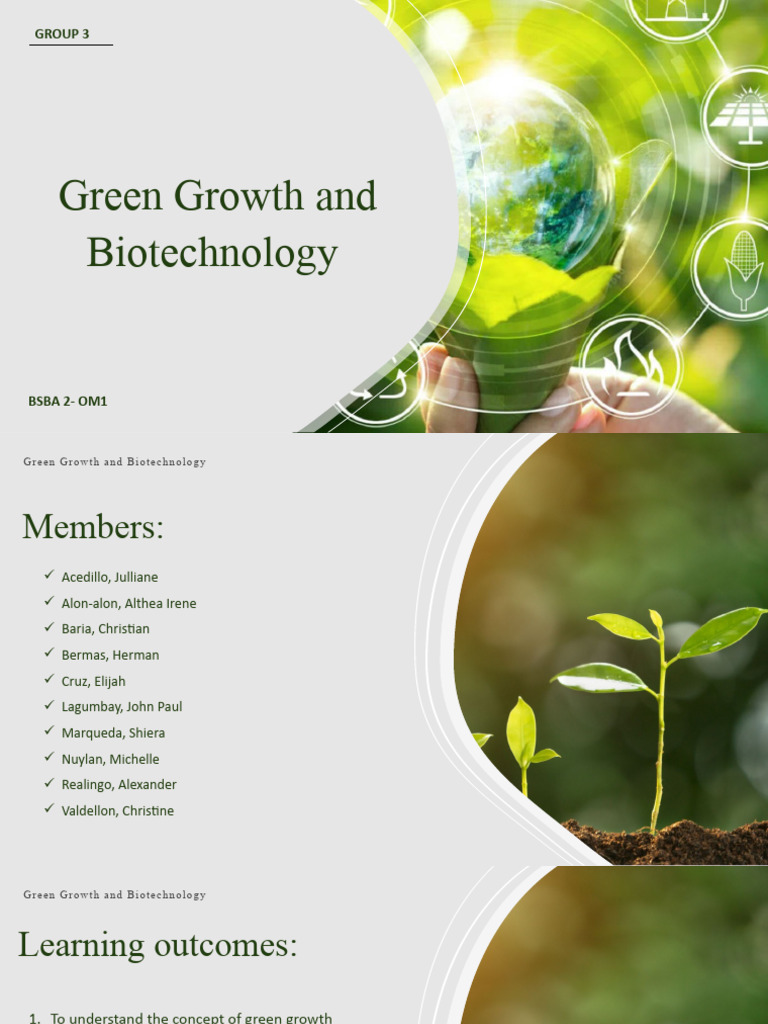 Green Biotechnology for Sustainable Growth | PDF | Biotechnology ...