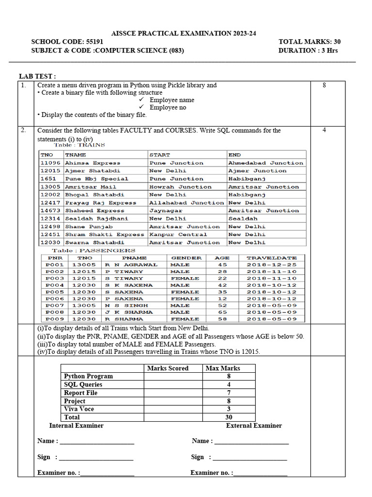 Prac Qus CS | PDF | Sql | Software Engineering