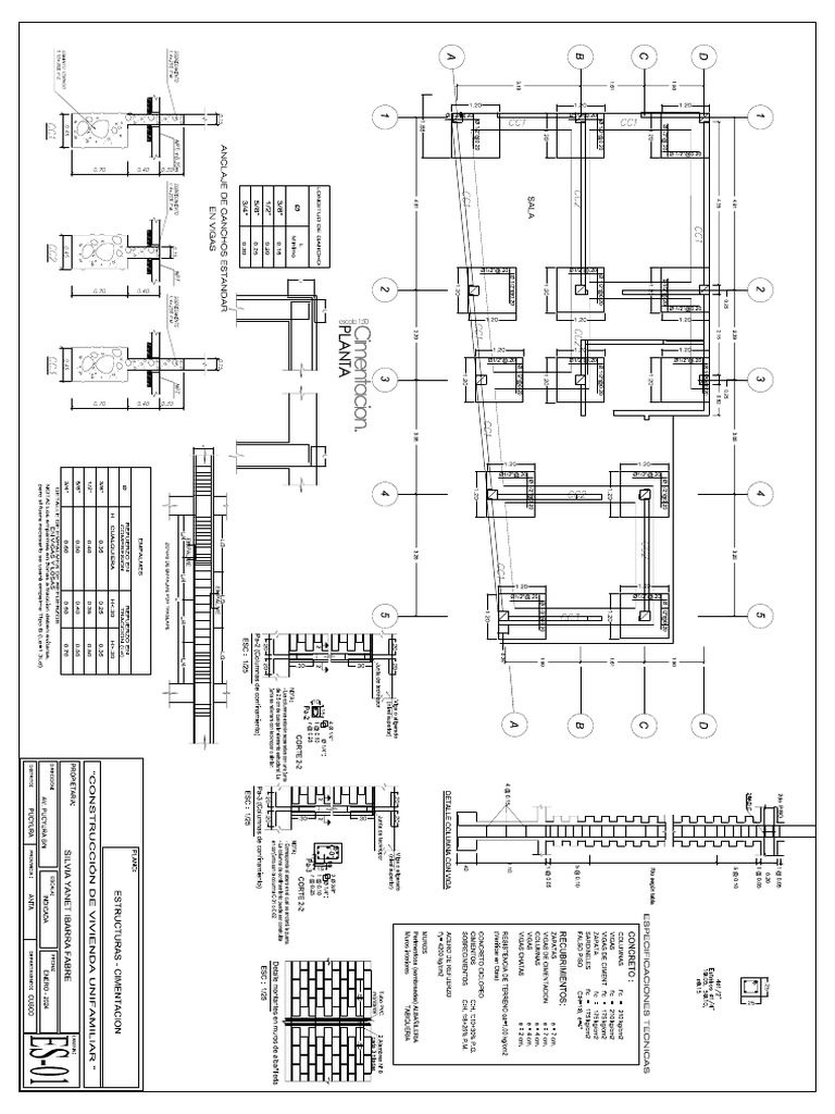 B. Plano Estructuras 01 | PDF