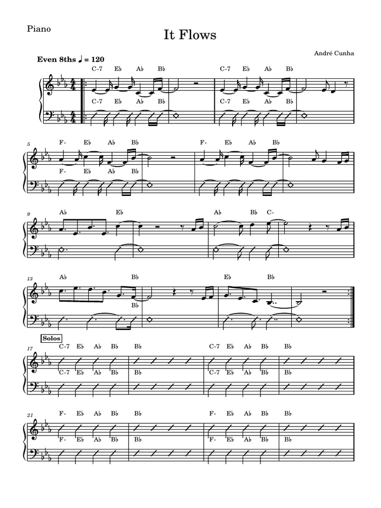 It Flows Partes-Piano | PDF