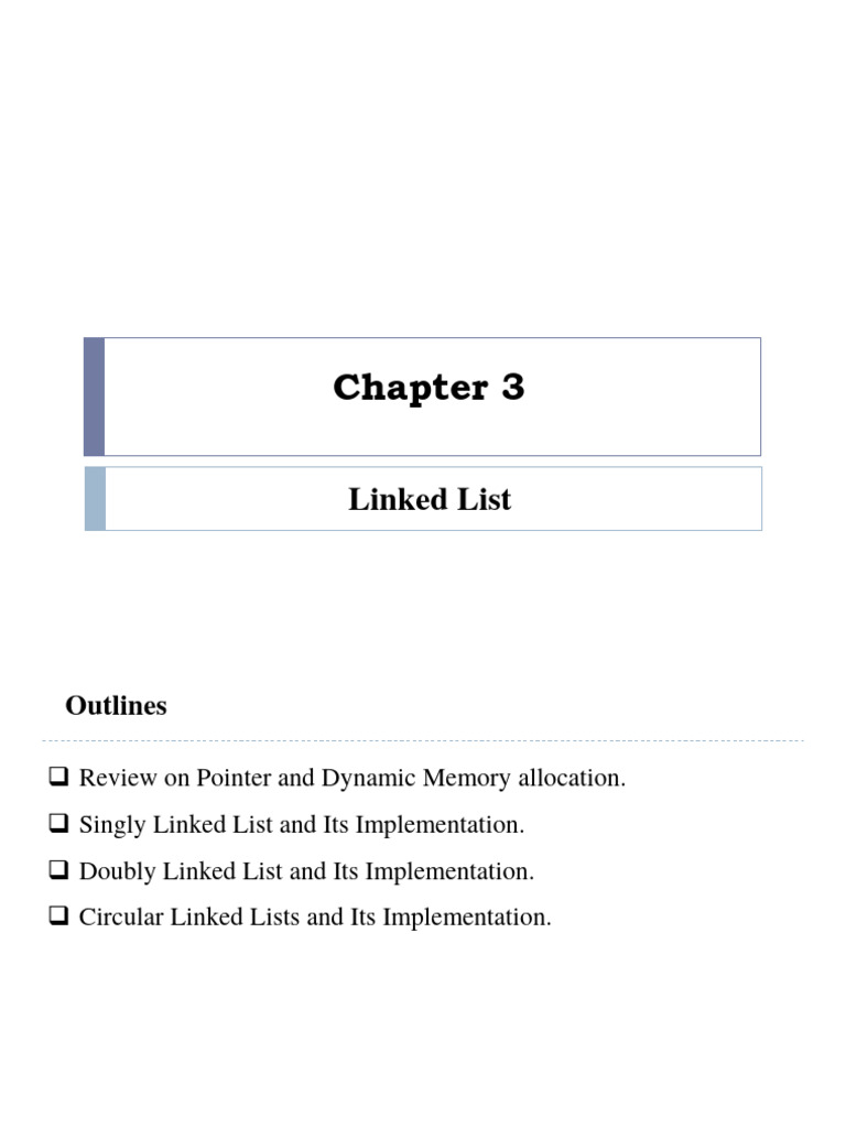 Chapter - 3 - Linked List | PDF