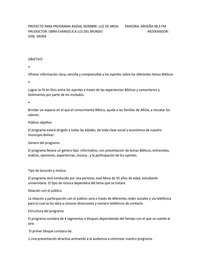 proyecto de radio | PDF