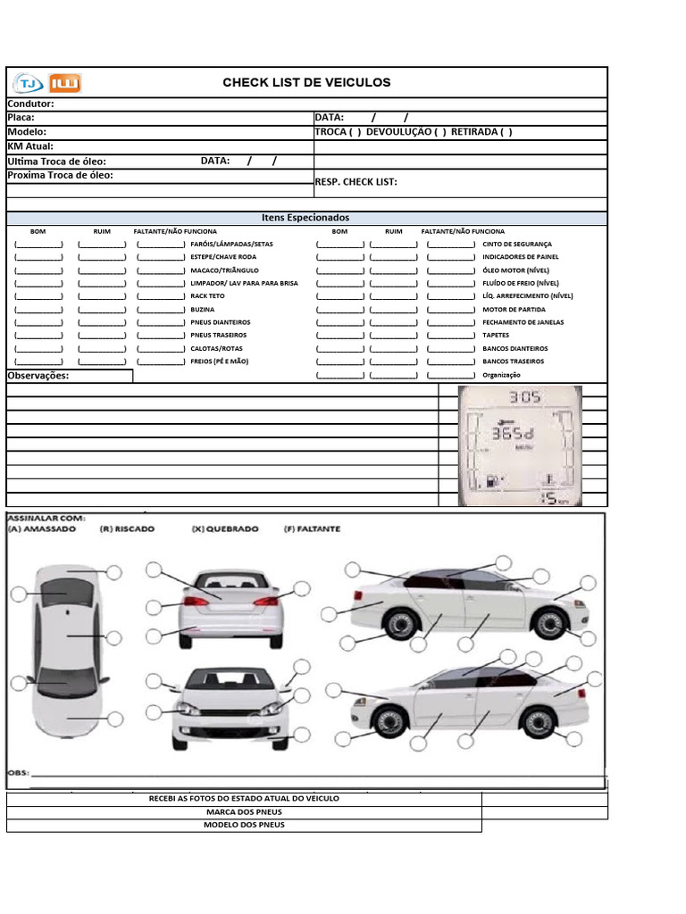 CheckList Atualizado | PDF | Transporte particular | Fabricantes de ...