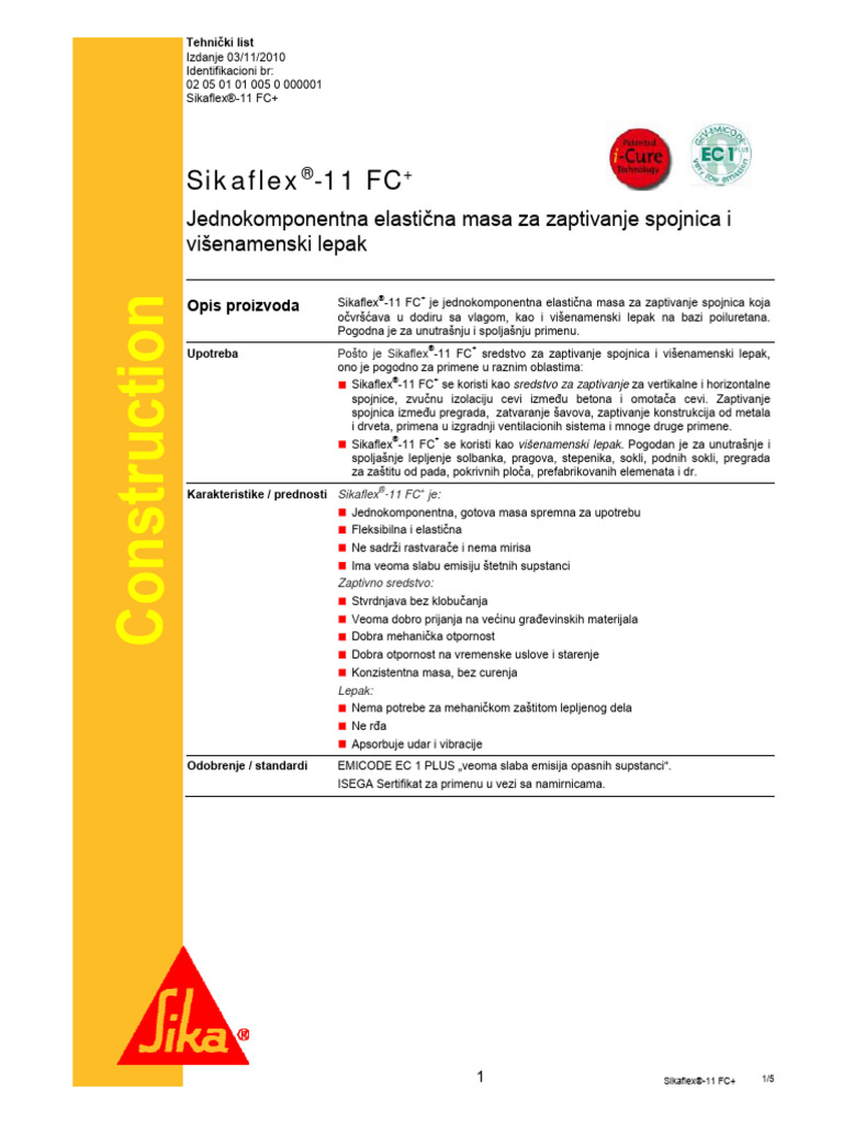 TL-Sikaflex-11 FC+ - I-Cure | PDF