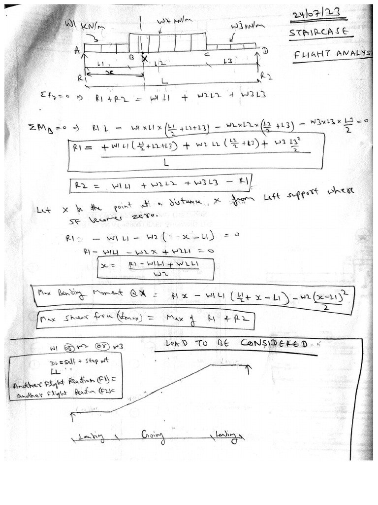 2023-07-24-Staircase Analysis Calculation Docs | PDF