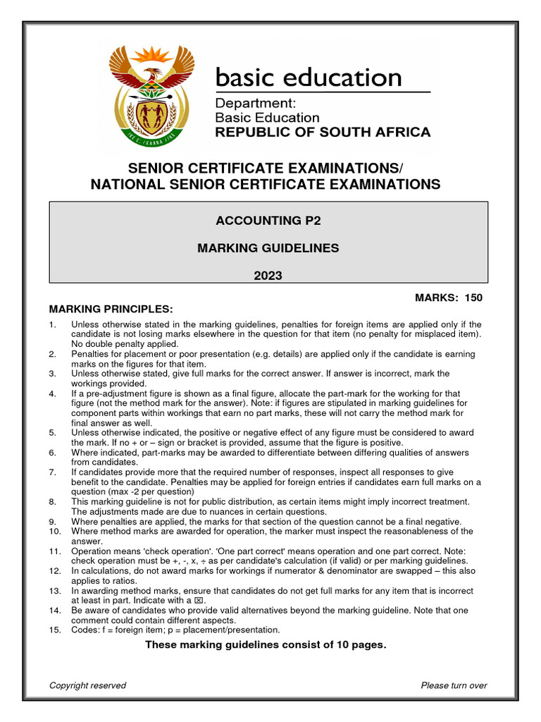 Accounting P2 May-June 2023 MG Eng | PDF | Cash | Banks