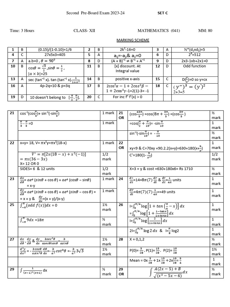 Set-C-Ms Xii Maths 041 PB2 | PDF | Mathematical Objects | Elementary Geometry