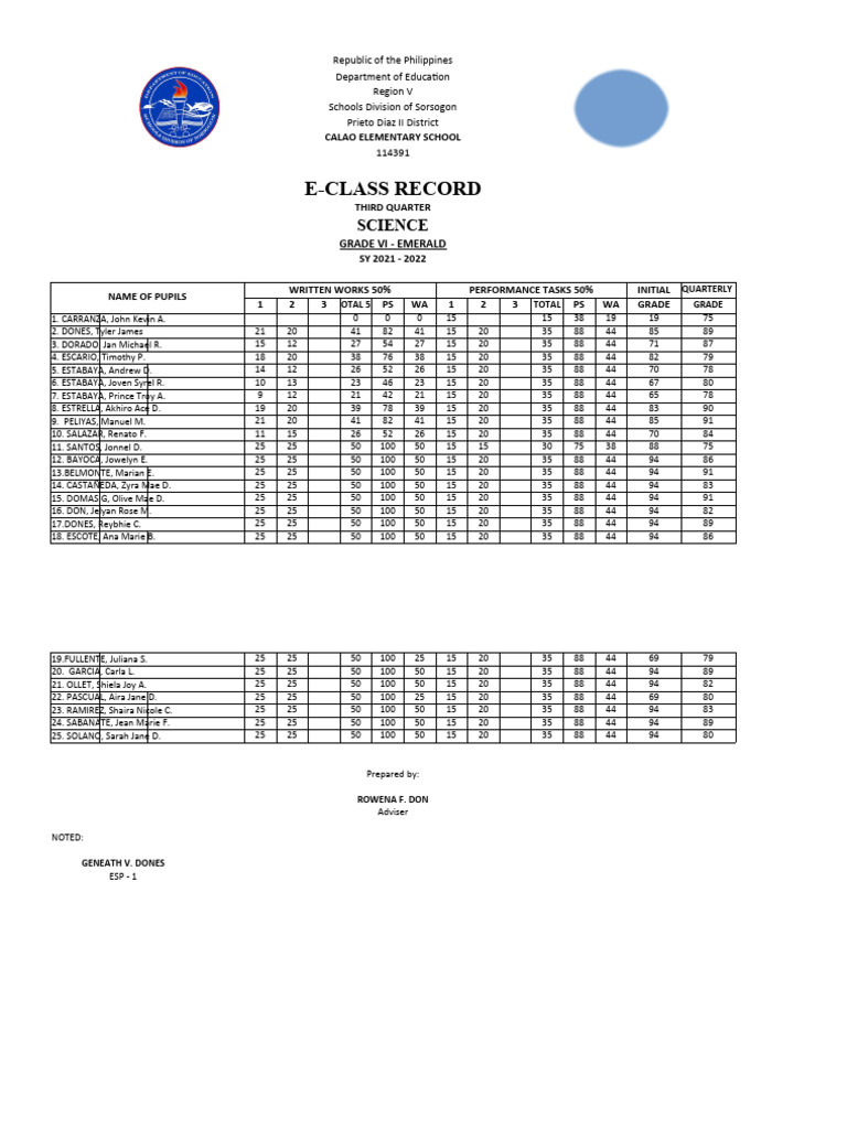 E-Class Record 3 Emerald | PDF