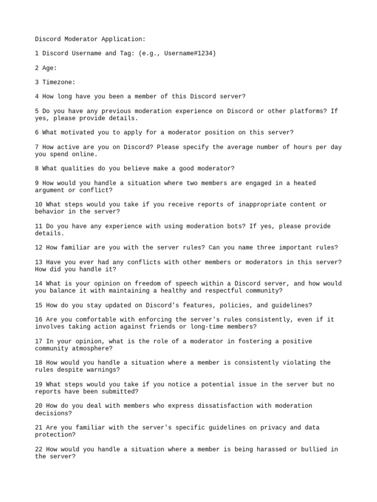 Mod Questions Discord | PDF | Cyberspace