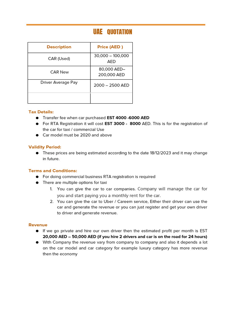 Quotation UAE | PDF