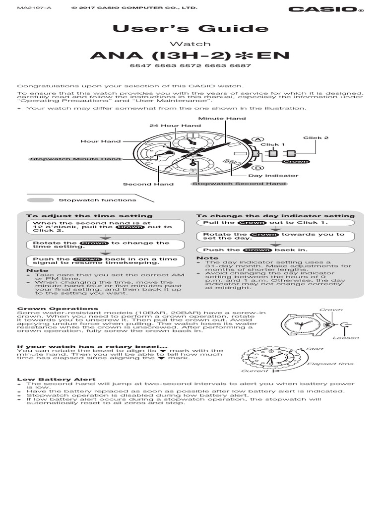 Casio Modul 5653 User Guide | PDF