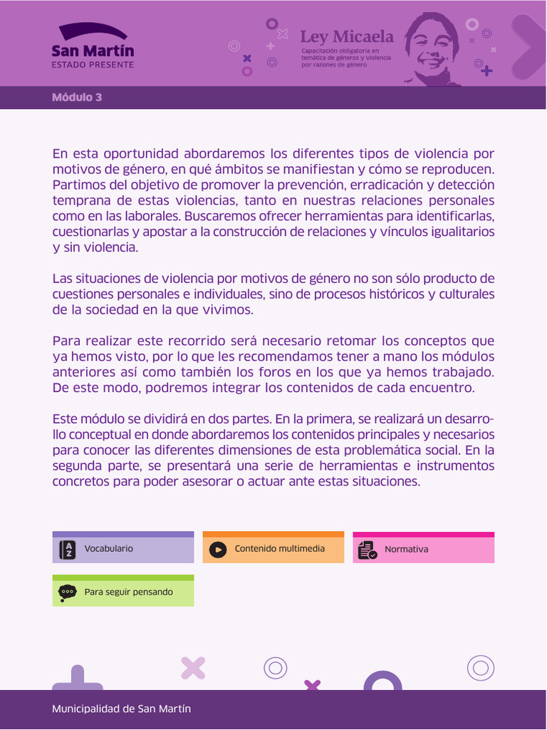 Módulo 3 Ley Micaela | PDF | La violencia contra las mujeres | Amor